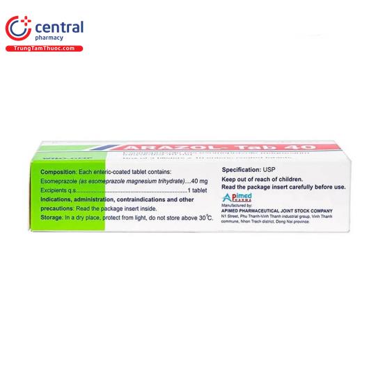 [CHÍNH HÃNG] Thuốc Arazol-Tab 40 giảm acid và trào ngược dạ dày