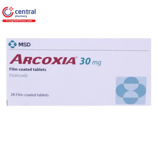 [CHÍNH HÃNG] Thuốc Arcoxia 30mg - Trị đau xương khớp, gout cấp