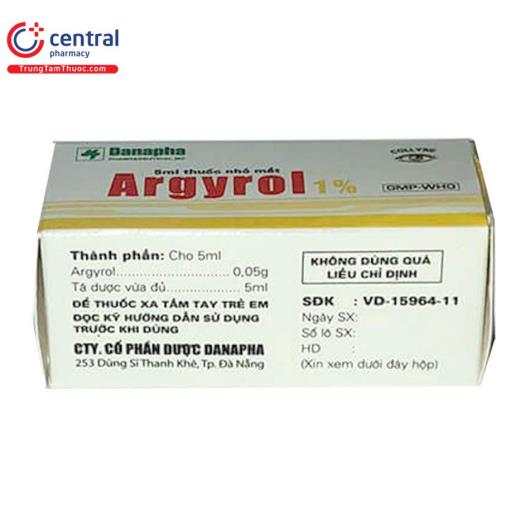 Thuốc nhỏ mắt Argyrol 1% Danapha: Cách dùng – liều dùng, lưu ý