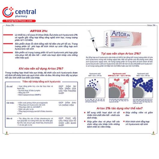 [CHÍNH HÃNG] Thuốc Artox 2% hỗ trợ giảm khô khớp