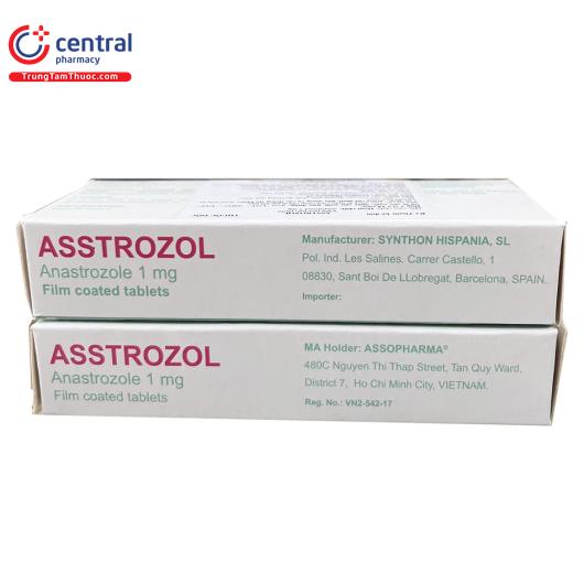 [CHÍNH HÃNG] Thuốc Asstrozol 1mg điều trị ung thư vú sau mãn kinh