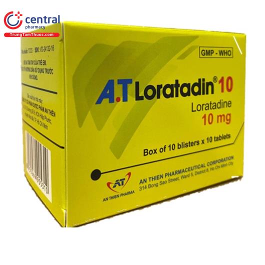 Thuốc A.T Loratadin 10: Tác dụng, liều dùng, cách dùng