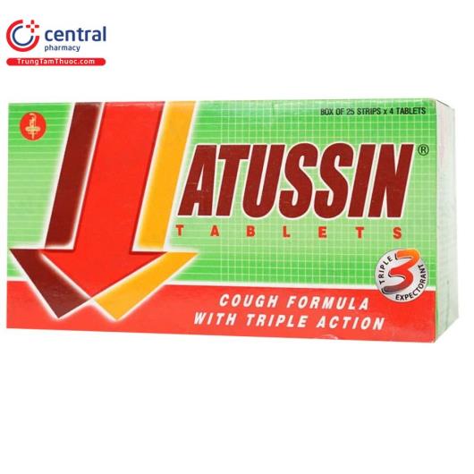 [CHÍNH HÃNG] Thuốc Atussin Tablets đặc trị ho nhanh chóng