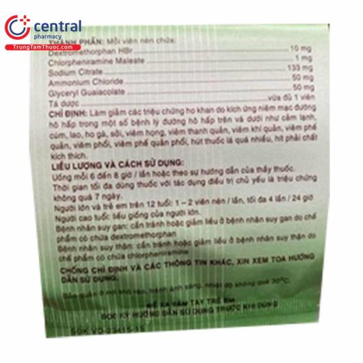 [CHÍNH HÃNG] Thuốc Atussin Tablets đặc trị ho nhanh chóng