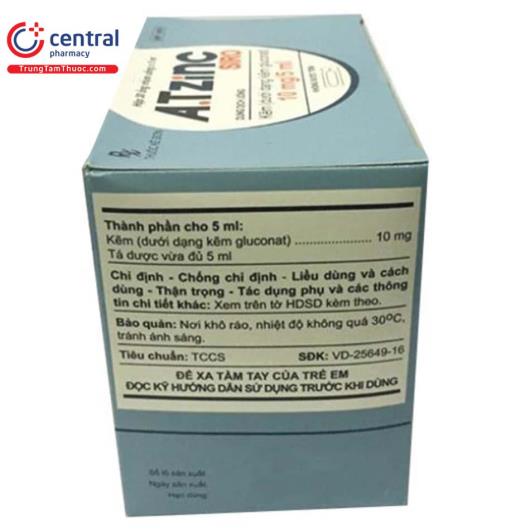 Thuốc A.Tzinc siro ống 10mg/5ml giúp cung cấp và bổ sung khoáng chất