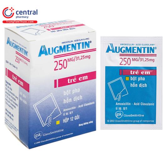 Thuốc Augmentin 250mg/31,25mg: tác dụng và hướng dẫn sử dụng