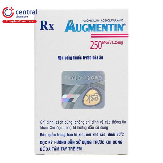 Thuốc Augmentin 250mg/31,25mg: tác dụng và hướng dẫn sử dụng