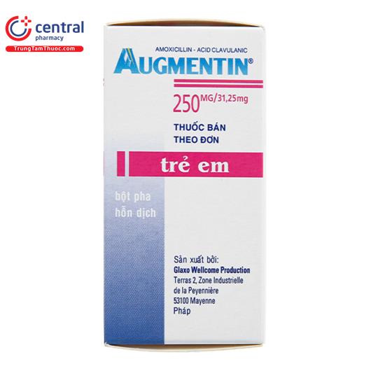 Thuốc Augmentin 250mg/31,25mg: tác dụng và hướng dẫn sử dụng