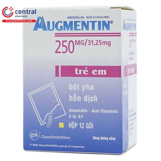 Thuốc Augmentin 250mg/31,25mg: tác dụng và hướng dẫn sử dụng