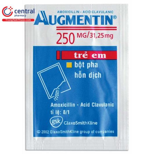 Thuốc Augmentin 250mg/31,25mg: tác dụng và hướng dẫn sử dụng