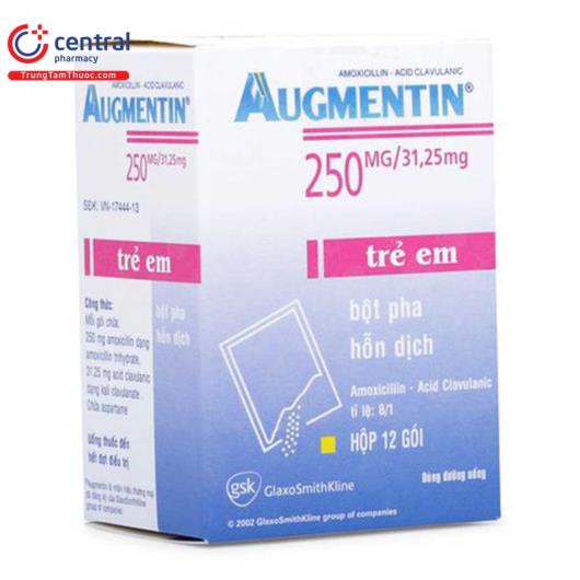 Thuốc Augmentin 250mg/31,25mg: tác dụng và hướng dẫn sử dụng