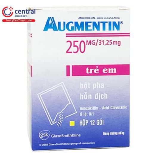 Thuốc Augmentin 250mg/31,25mg: tác dụng và hướng dẫn sử dụng