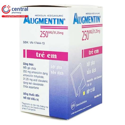 Thuốc Augmentin 250mg/31,25mg: tác dụng và hướng dẫn sử dụng