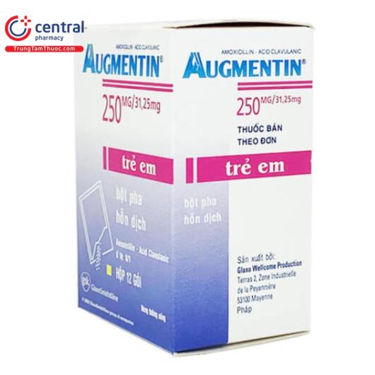 Thuốc Augmentin 250mg/31,25mg: tác dụng và hướng dẫn sử dụng