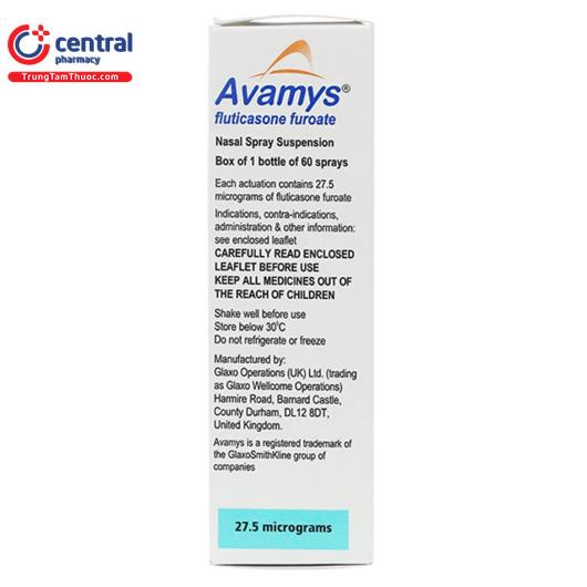 Thuốc Avamys 60 Sprays - Thuốc điều trị hen phế quản