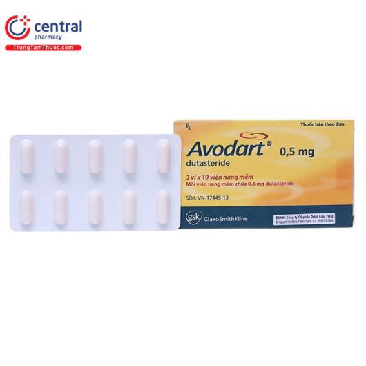 [CHÍNH HÃNG] Thuốc Avodart 0,5mg trị phì đại tuyến tiền liệt