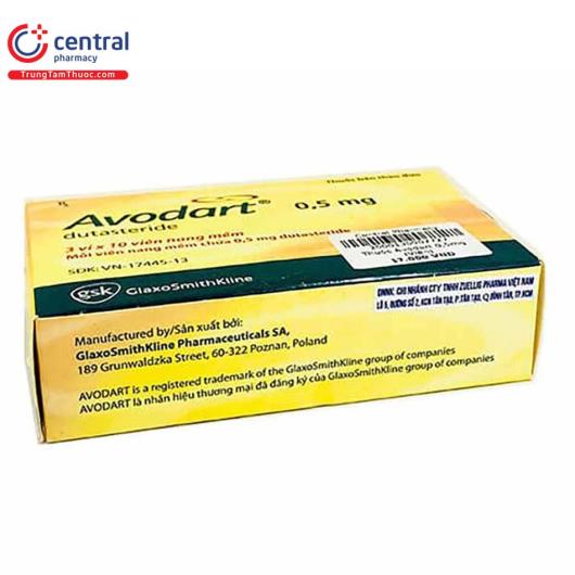 [CHÍNH HÃNG] Thuốc Avodart 0,5mg trị phì đại tuyến tiền liệt