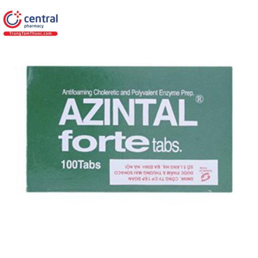Thuốc Azintal Forte (Hộp 10 vỉ x 10 viên): tác dụng, liều dùng