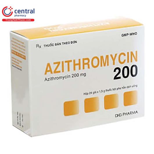[CHÍNH HÃNG] Thuốc Azithromycin 200 DHG điều trị nhiễm khuẩn