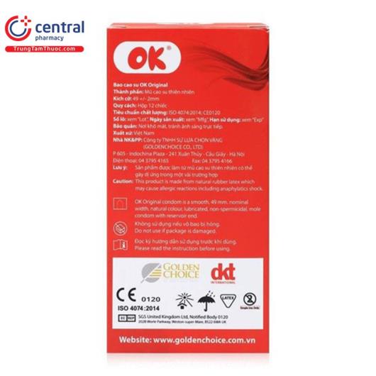 [CHÍNH HÃNG] Bao cao su OK đỏ ( hộp 12 cái ) - cách dùng đúng cách