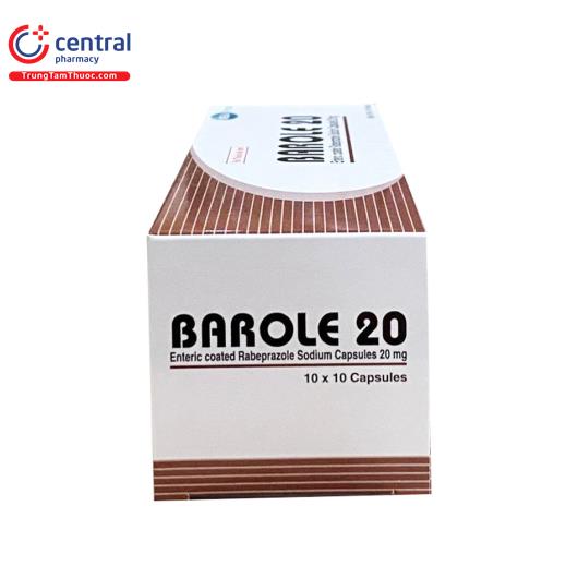 Thuốc Barole 20mg: trị viêm loét dạ dày tá tràng, viêm dạ dày Hp