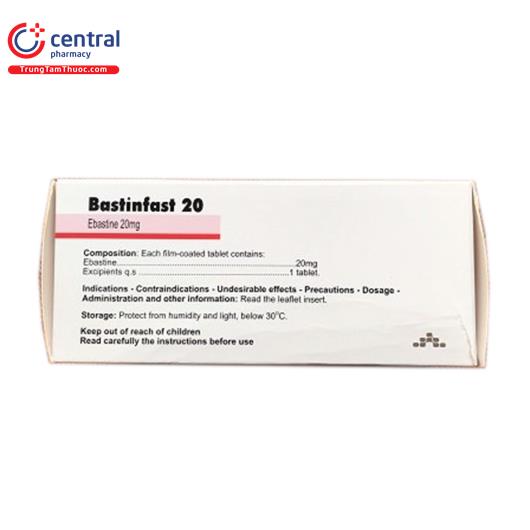 [CHÍNH HÃNG] Thuốc Bastinfast 20 điều trị viêm mũi dị ứng