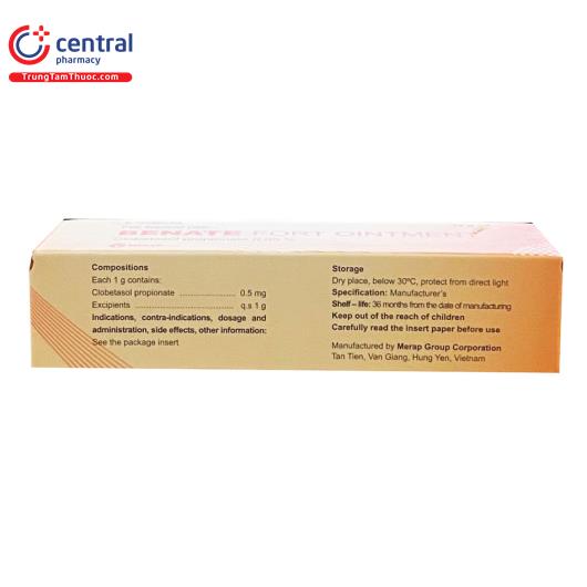Thuốc Benate Fort Ointment 10g trị ngứa da, viêm da dị ứng
