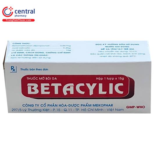 Thuốc Betacylic - Thuốc trị chàm, vảy nến, viêm da dị ứng