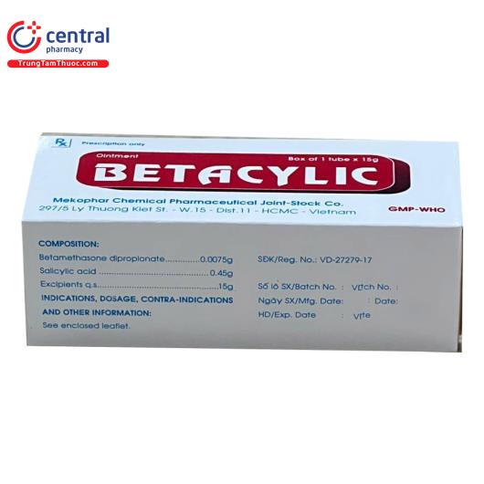 Thuốc Betacylic - Thuốc trị chàm, vảy nến, viêm da dị ứng