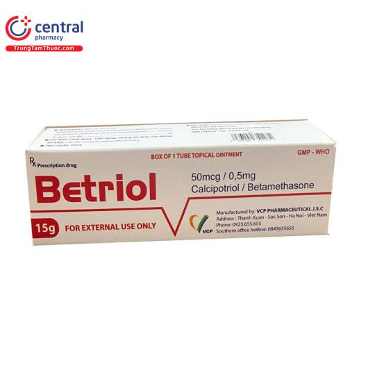 Thuốc Betriol 15g: điều trị bệnh vảy nến, viêm da hiệu quả.