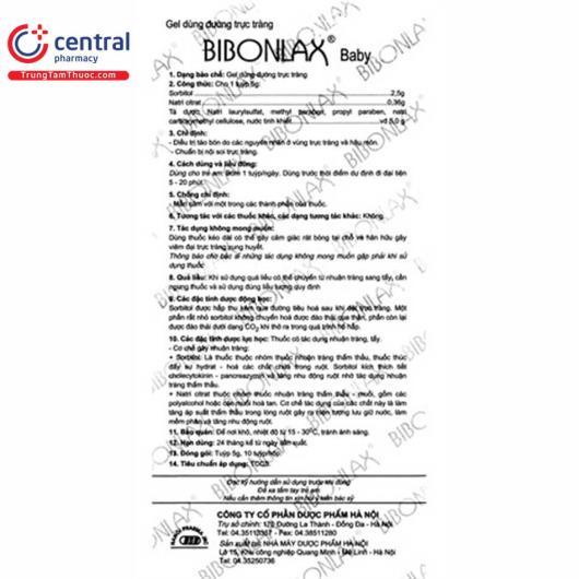 Thuốc Bibonlax Baby 5g - Thuốc có tác dụng điều trị táo bón