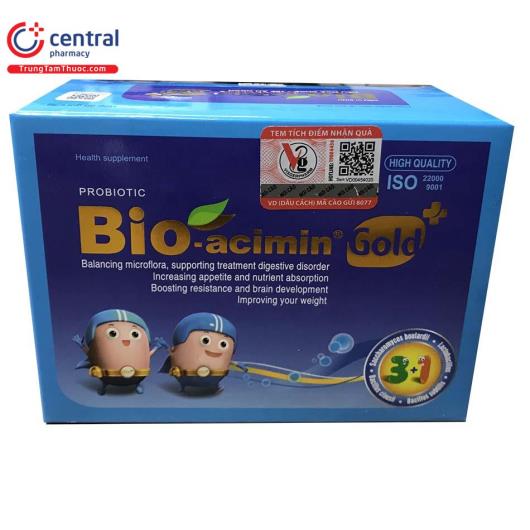 Thuốc Bio-acimin gold: men vi sinh tiêu hóa khỏe, trẻ ăn ngon