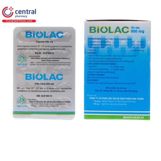 [CHÍNH HÃNG] Thuốc Biolac 500mg Biopharco điều trị rối loạn tiêu hóa