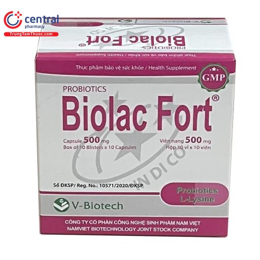 [CHÍNH HÃNG] Thuốc Biolac Fort 500mg Bổ sung lợi khuẩn đường ruột
