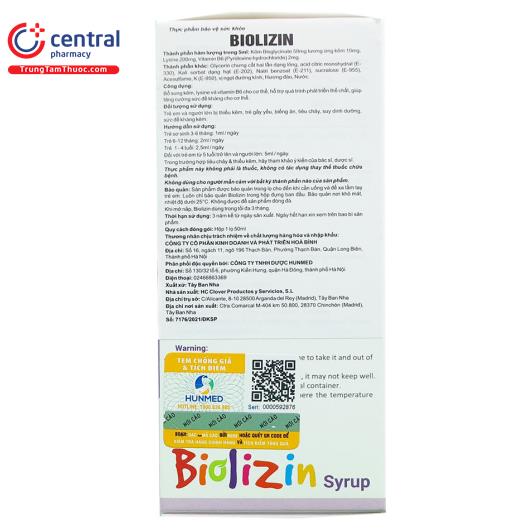 [CHÍNH HÃNG] Biolizin tăng cường hệ thống miễn dịch