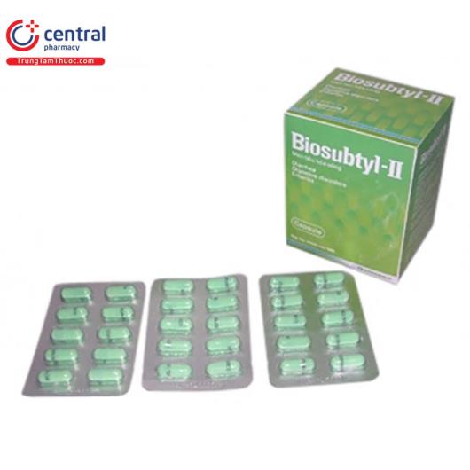 Men vi sinh sống Biosubtyl II (hộp 10 vỉ x 10 v): chỉ định, liều dùng