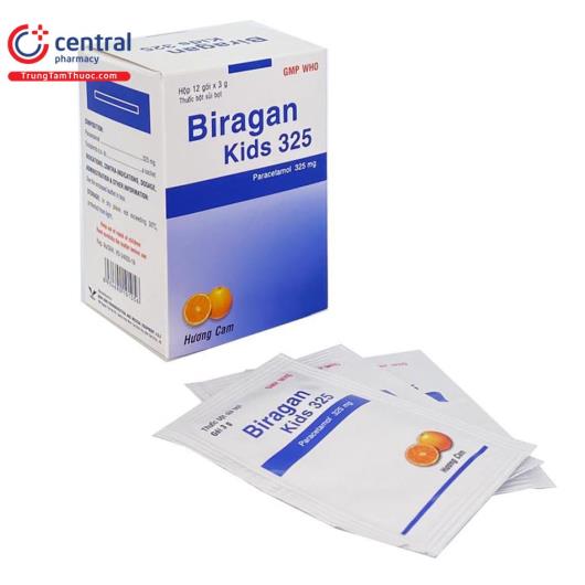 Thuốc Biragan Kids 325 giảm đau, hạ sốt: cách dùng và giá bán