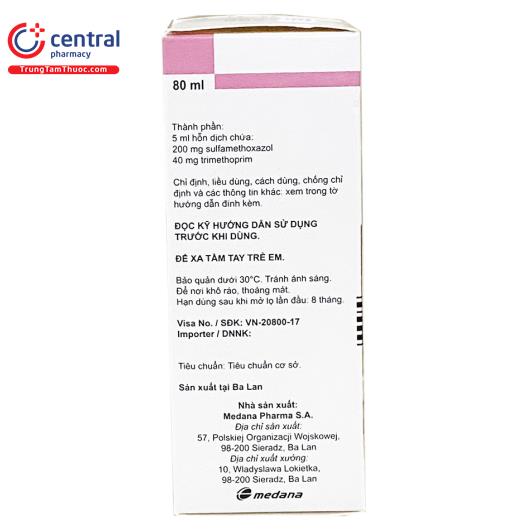 [CHÍNH HÃNG] Thuốc Biseptol 80ml điều trị nhiễm trùng