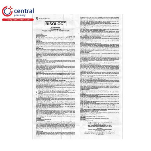 [CHÍNH HÃNG] Thuốc Bisoloc 2,5 mg - Hạ huyết áp hiệu quả