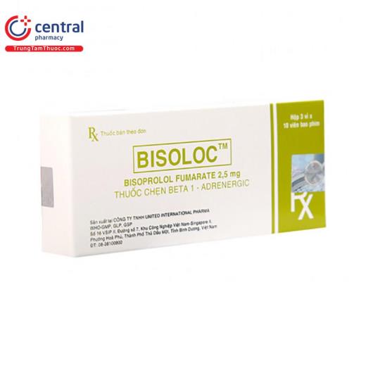 [CHÍNH HÃNG] Thuốc Bisoloc 2,5 mg - Hạ huyết áp hiệu quả