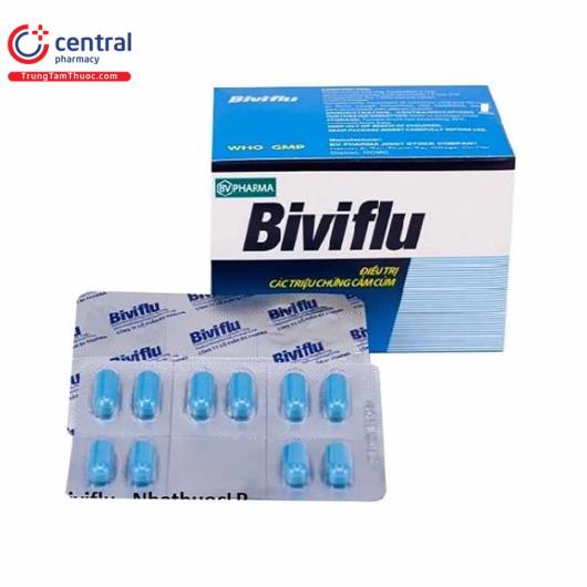 Thuốc Biviflu (hộp 10 vỉ x 10 v) - điều trị các triệu chứng cảm cúm