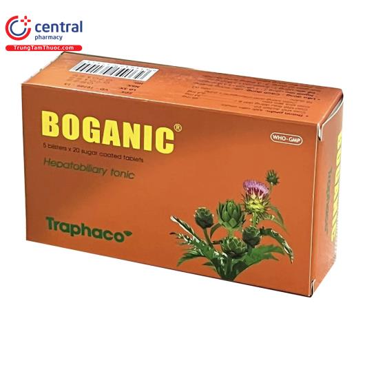 Thuốc Boganic (Hộp 5 vỉ x 20 viên bao đường) tăng cường chức năng gan