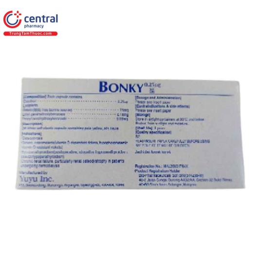 Thuốc Bonky Yuyu - Thuốc bổ sung và cung cấp Calcitriol