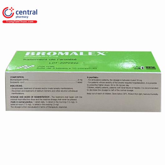 [CHÍNH HÃNG] Thuốc Bromalex 6mg giảm căng thẳng lo âu