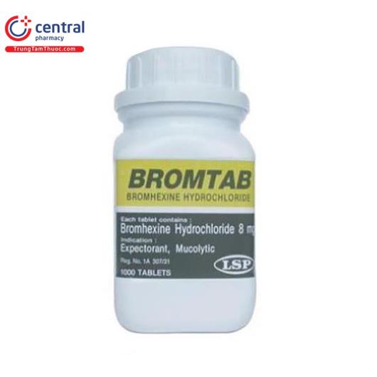 [CHÍNH HÃNG] Thuốc Bromtab: tác dụng, liều dùng, tương tác thuốc