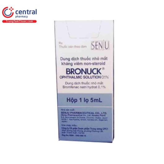 Thuốc nhỏ mắt Bronuck 0.1% 5ml - Đánh bay viêm mắt, đau mắt