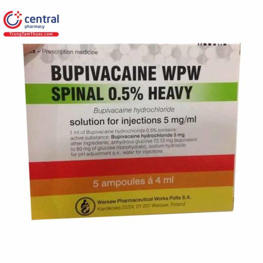 [CHÍNH HÃNG] Thuốc gây tê cục bộ Bupivacaine WPW Spinal 0.5% Heavy