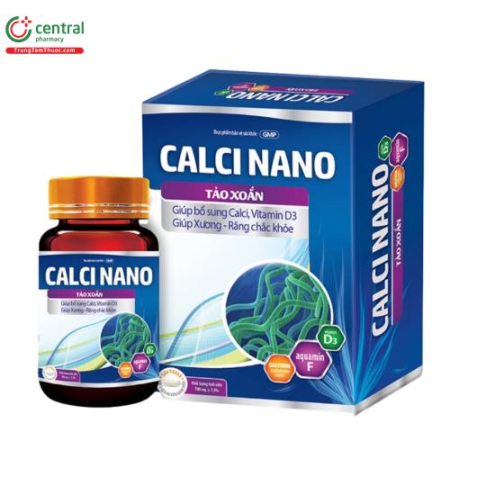 Thuốc Calci Nano - Tảo xoắn bổ sung calci, giúp xương răng chắc khỏe
