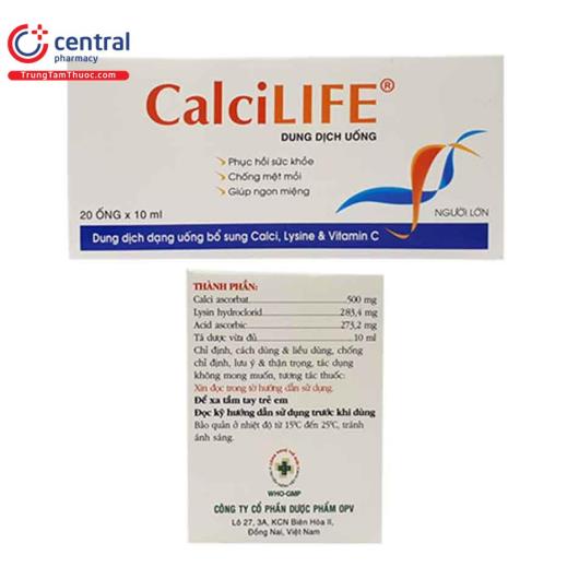 Thuốc CalciLIFE 10ml bổ sung vitamin C nhanh chóng, an toàn