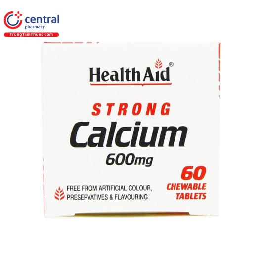 [CHÍNH HÃNG] Strong Calcium 600mg HealthAid bổ sung calci cho cơ thể
